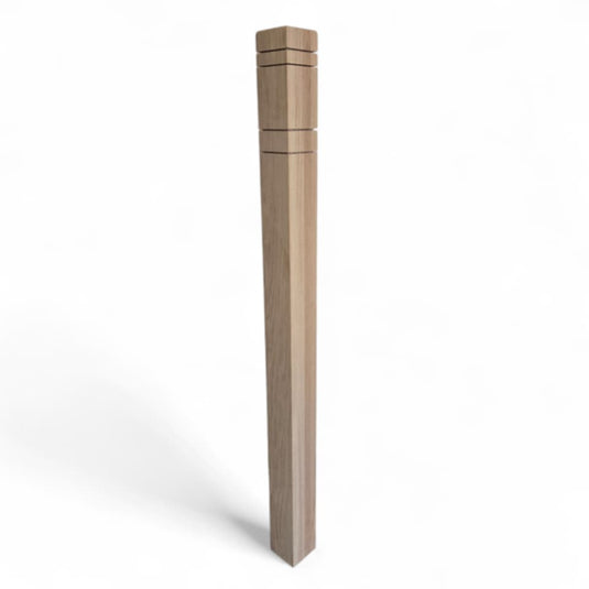 Modern Square Newel Post with 4 Grooves – The Stair Source